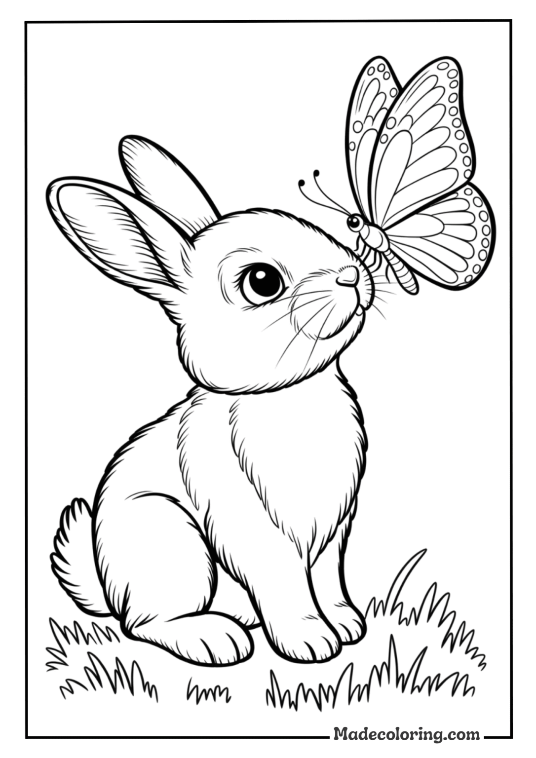65 Bunny Coloring Pages Free PDF Printable