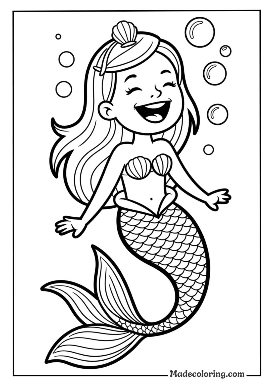 56 Mermaid Coloring Pages Free PDF Printables