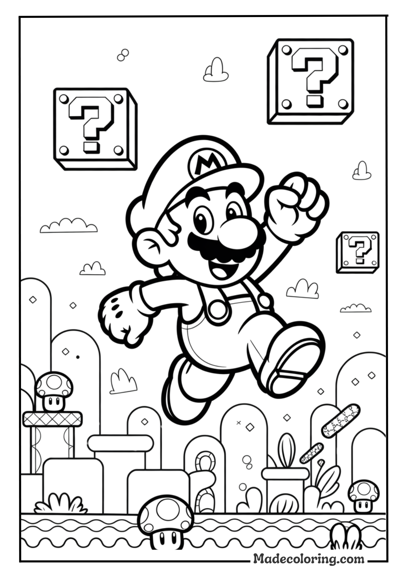 27 Mario Coloring Pages Free PDF Printables