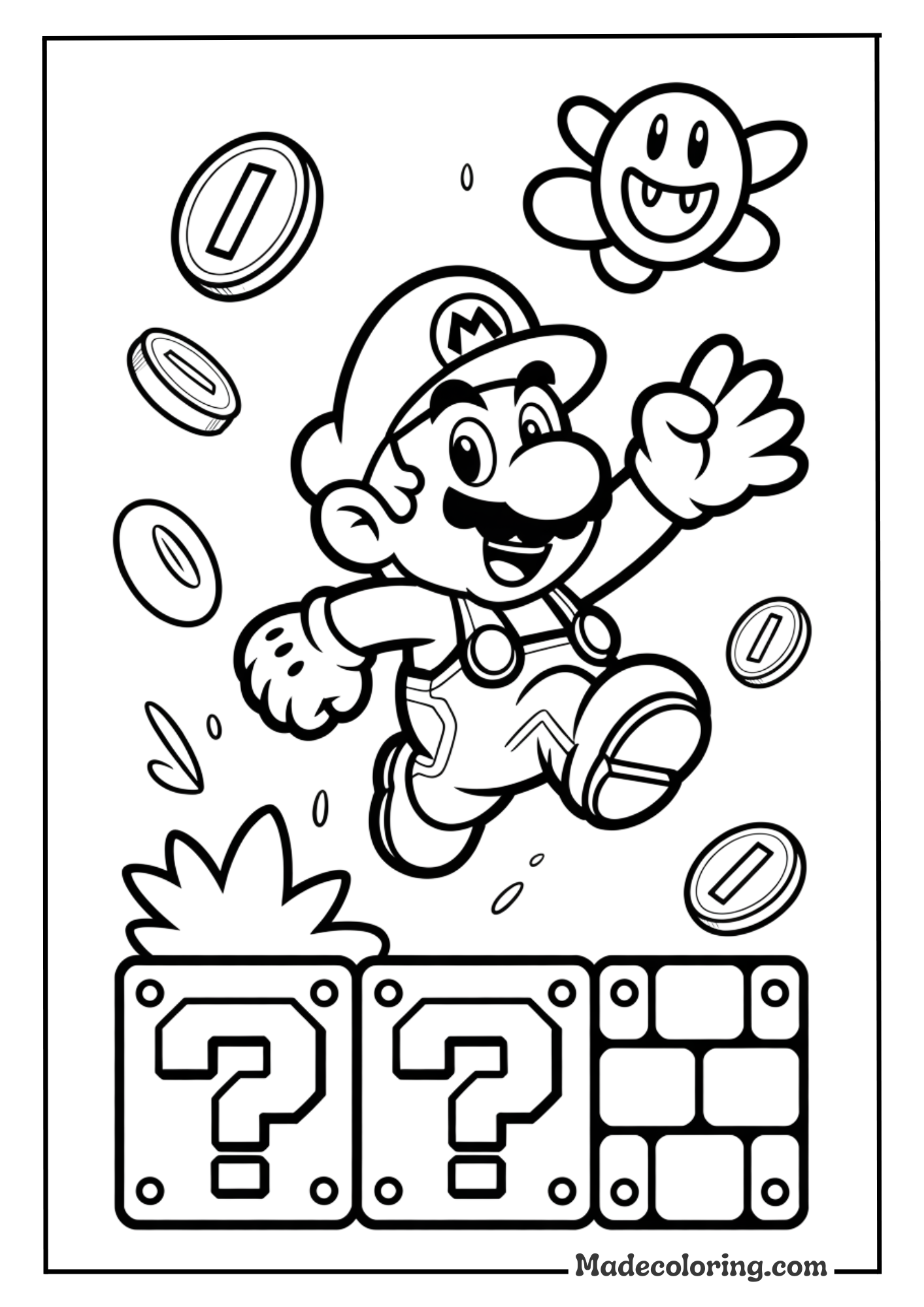 27 Mario Coloring Pages Free PDF Printables