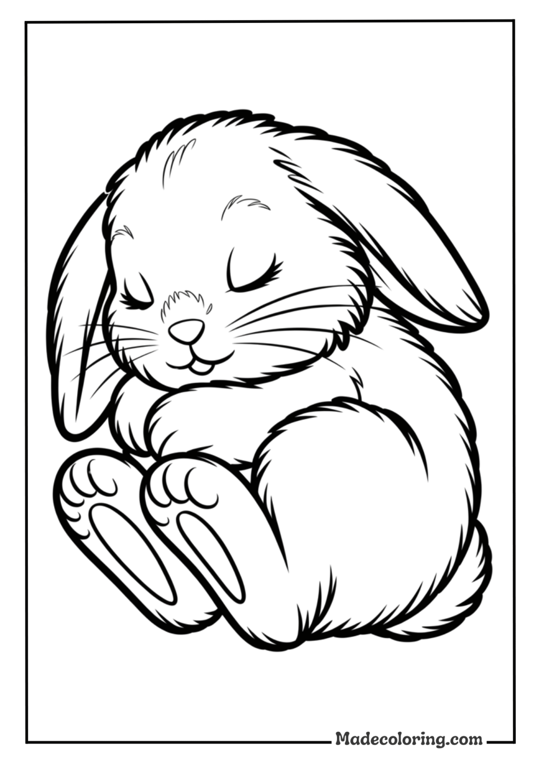 65 Bunny Coloring Pages Free PDF Printable
