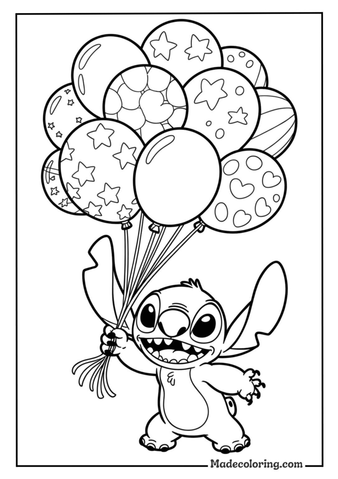 44 Stitch Coloring Pages Free PDF Printables
