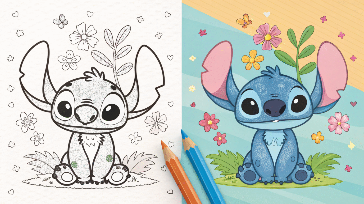 44 Stitch Coloring Pages Free PDF Printables
