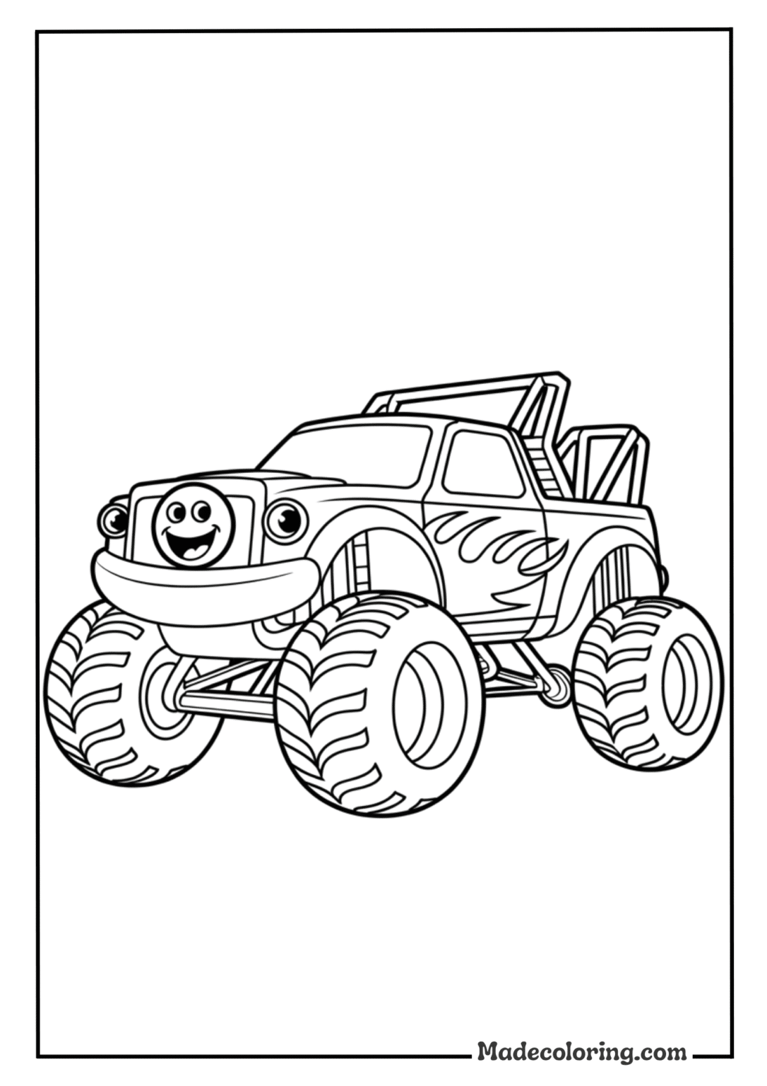 Exciting Fun with 35 Monster Truck Coloring Pages!