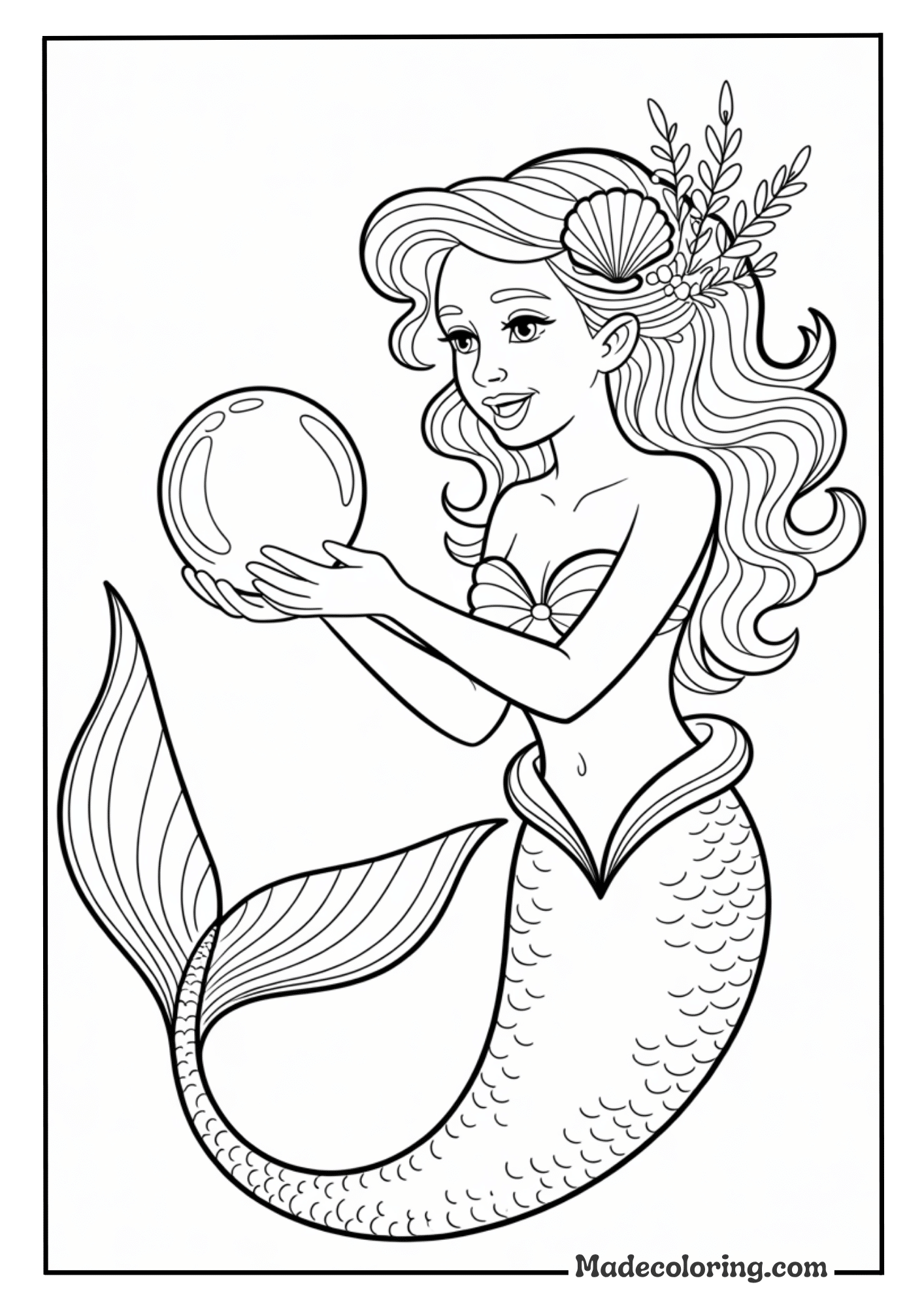 56 Mermaid Coloring Pages Free PDF Printables