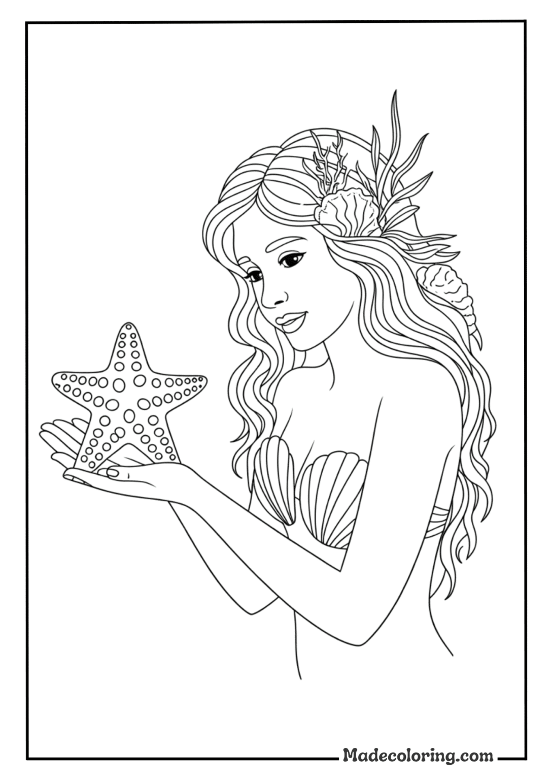56 Mermaid Coloring Pages Free PDF Printables