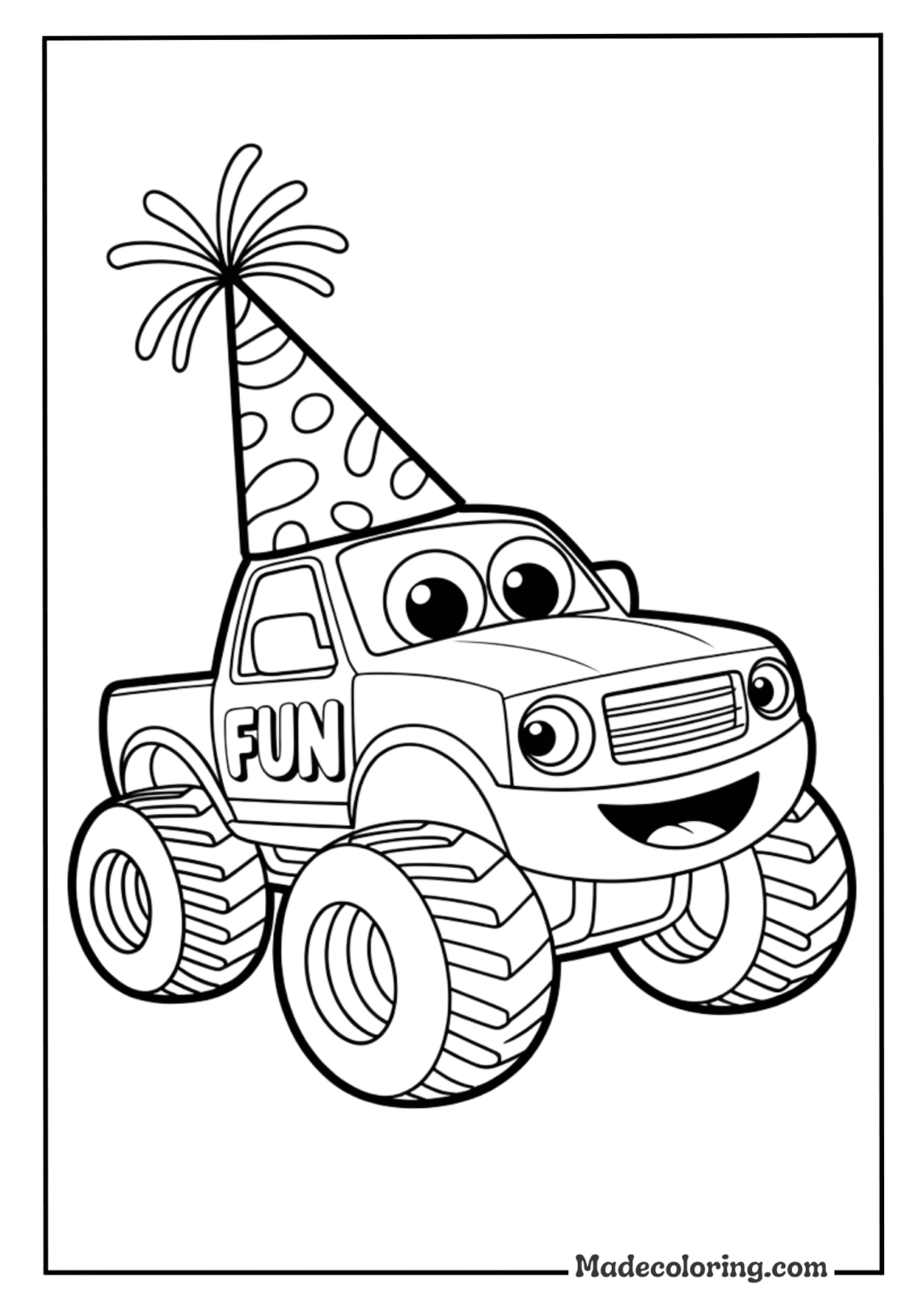 Exciting Fun with 35 Monster Truck Coloring Pages!