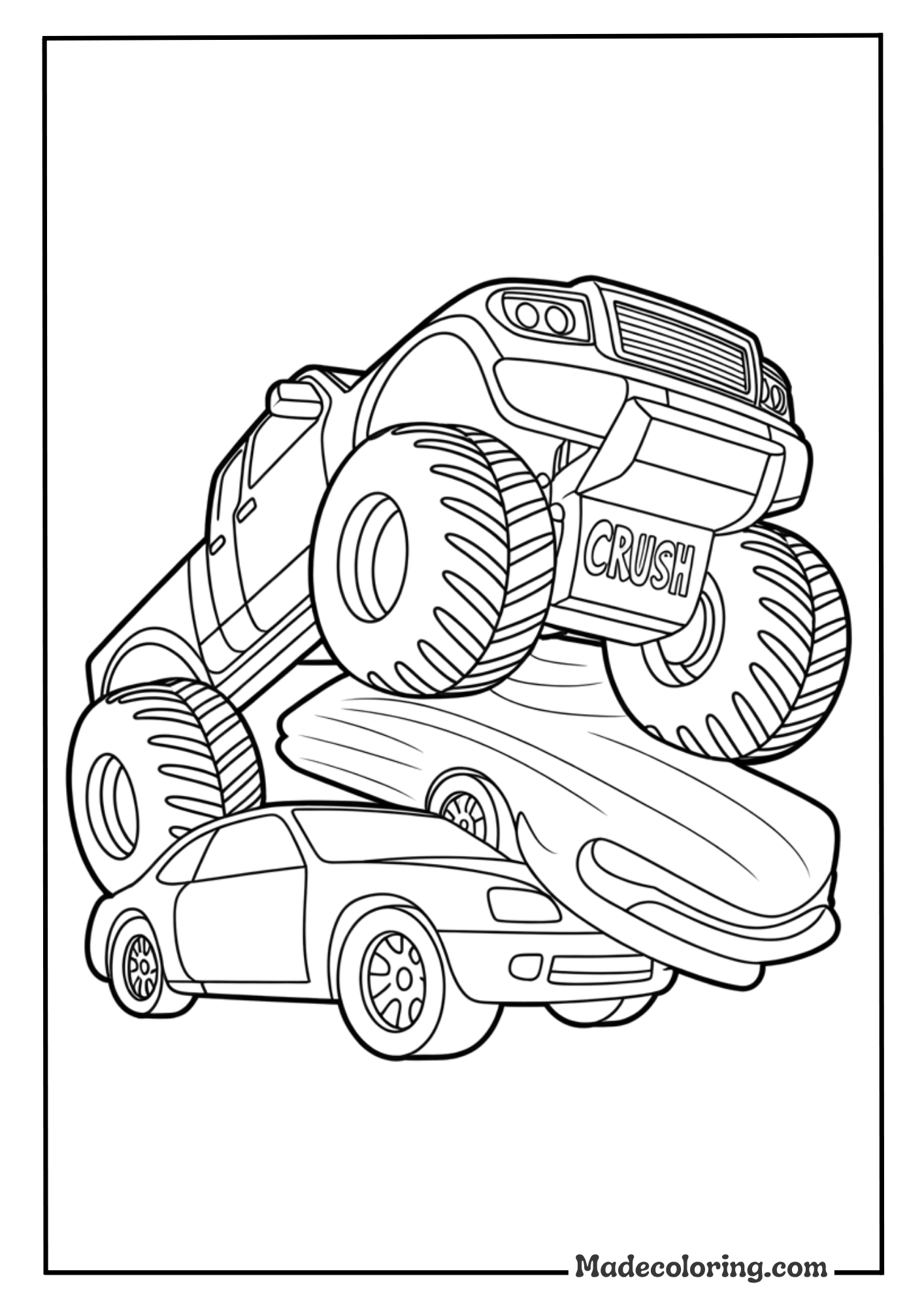 Exciting Fun with 35 Monster Truck Coloring Pages!