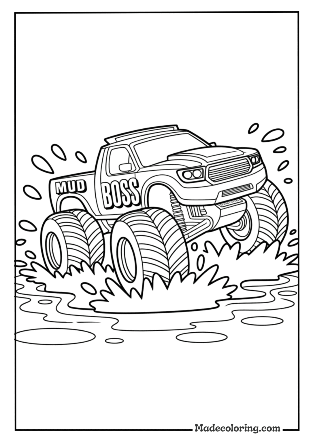 Exciting Fun with 35 Monster Truck Coloring Pages!