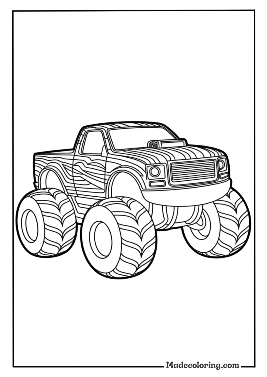 Exciting Fun with 35 Monster Truck Coloring Pages!