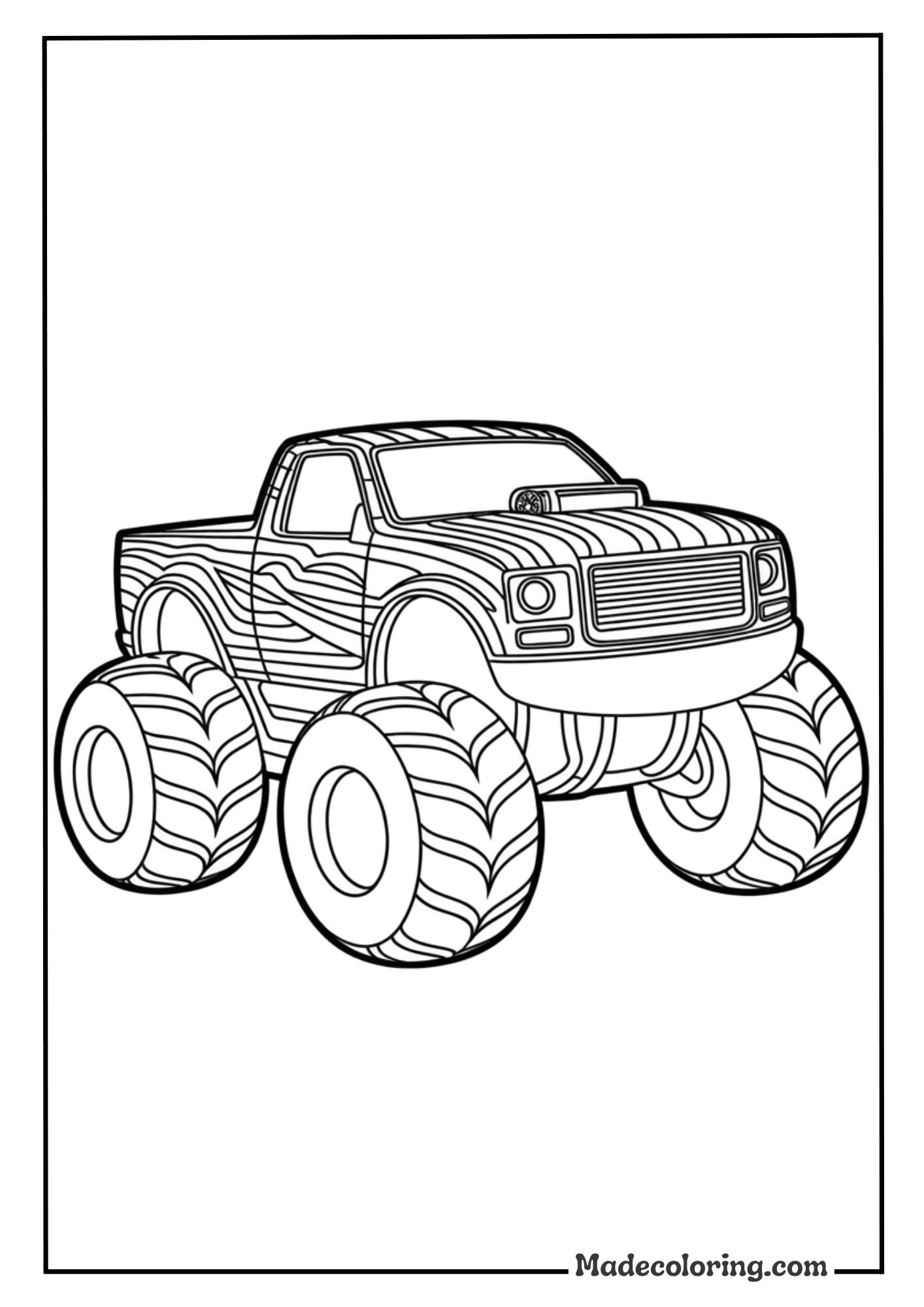 Exciting Fun with 35 Monster Truck Coloring Pages!