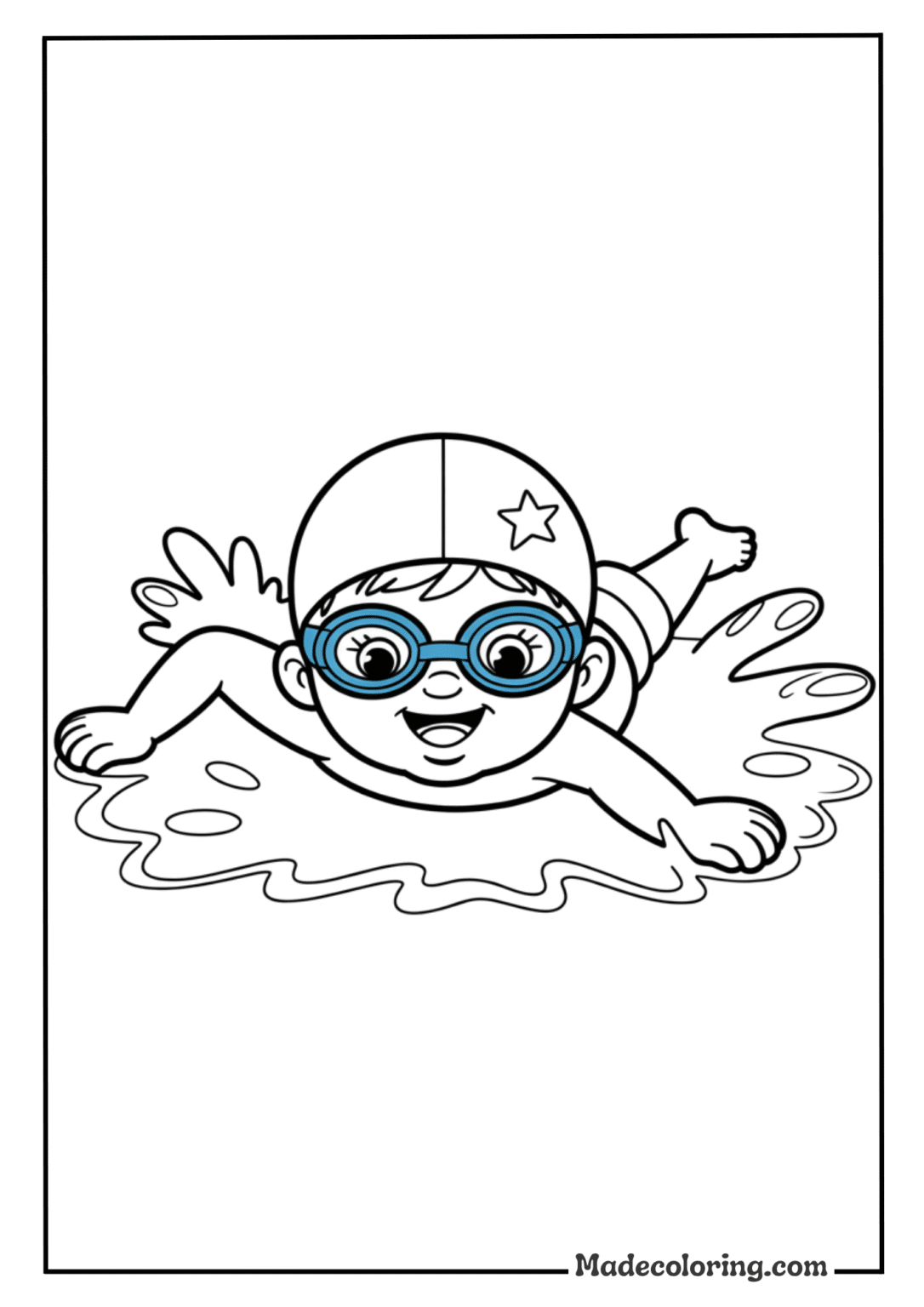 +20 swimming Coloring Pages Free PDF Printables